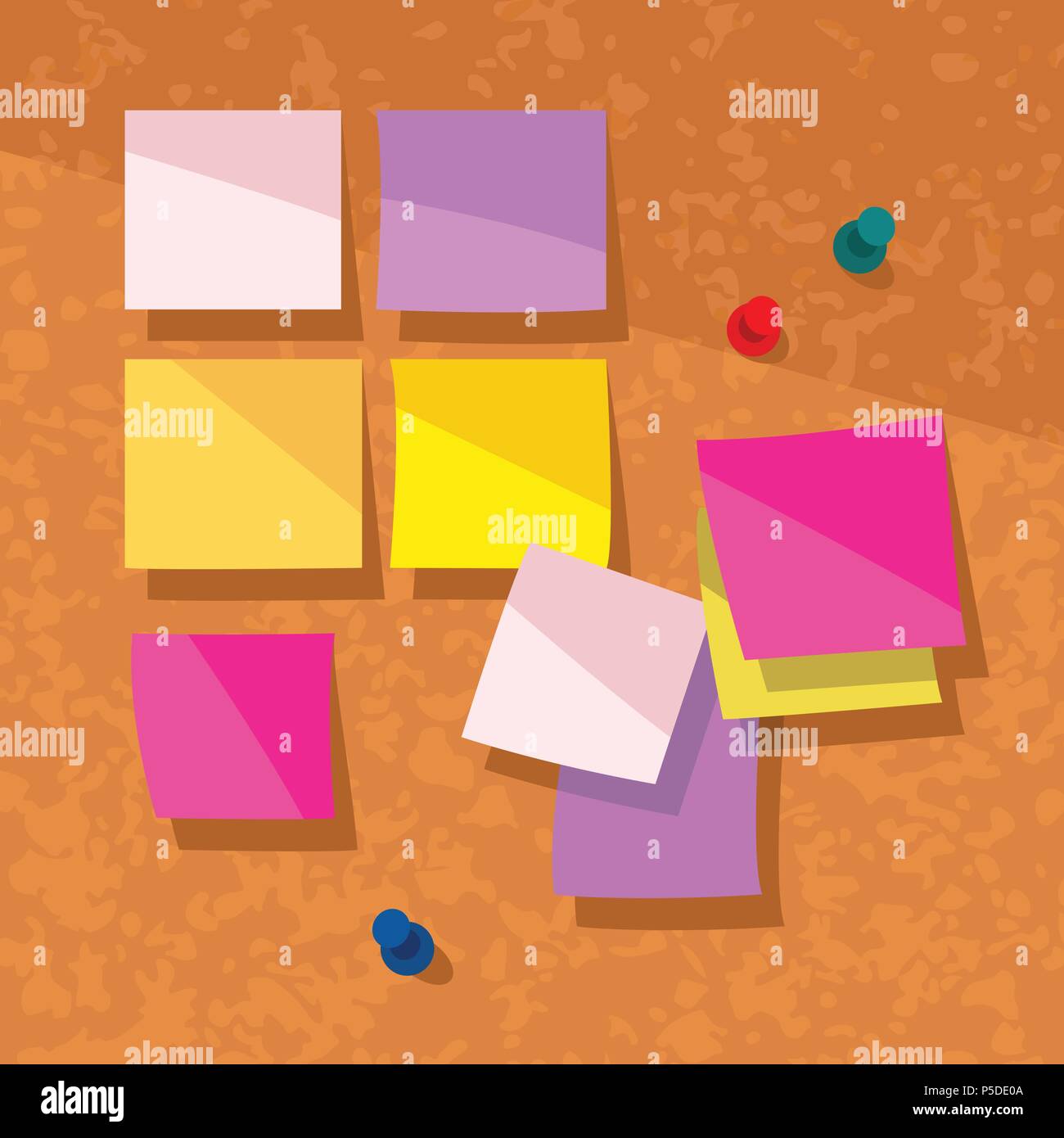Blank office sticky notes Stock Vector Images - Alamy