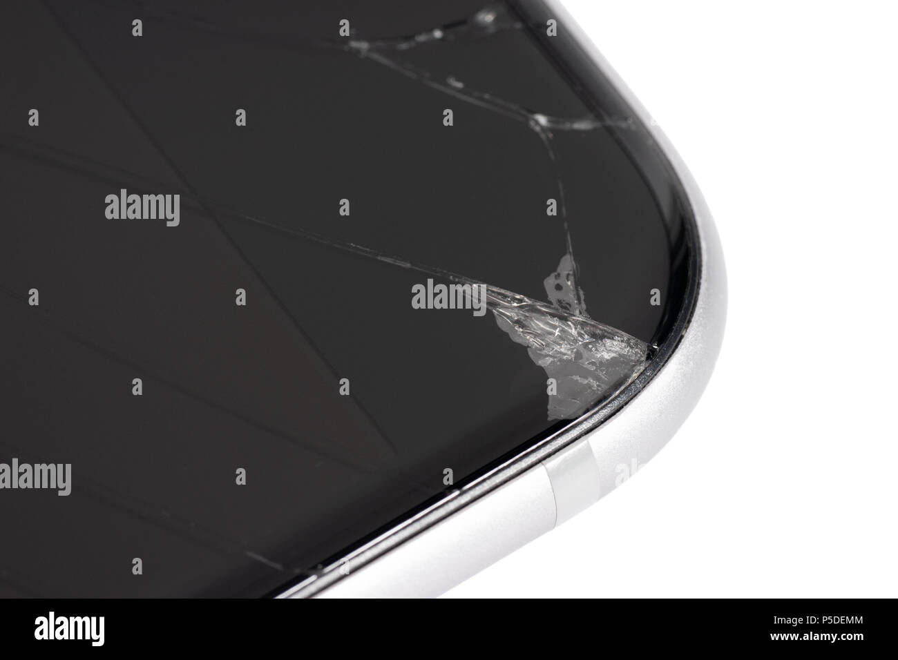 Phone screen is broken Stock Photo - Alamy