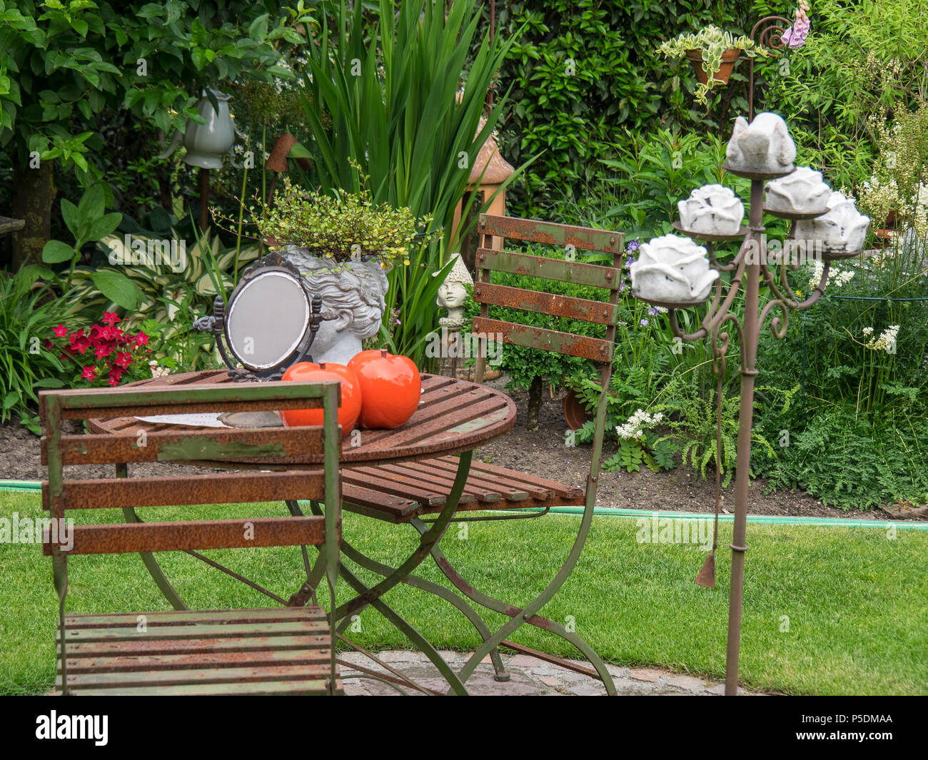 nice garden in germany Stock Photo - Alamy