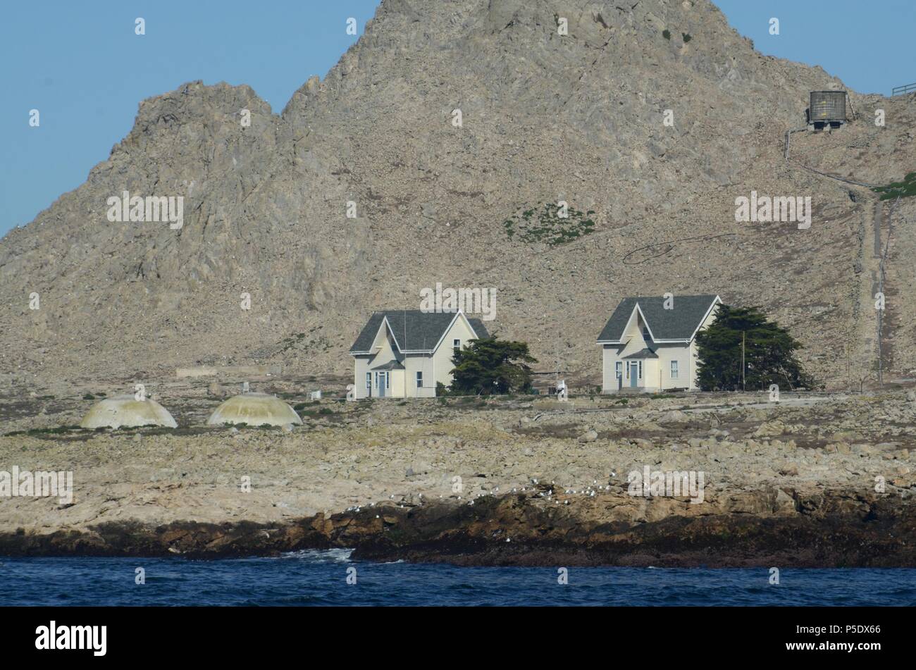 Houses on the Southeast Farallon Island, where scientific researchers ...
