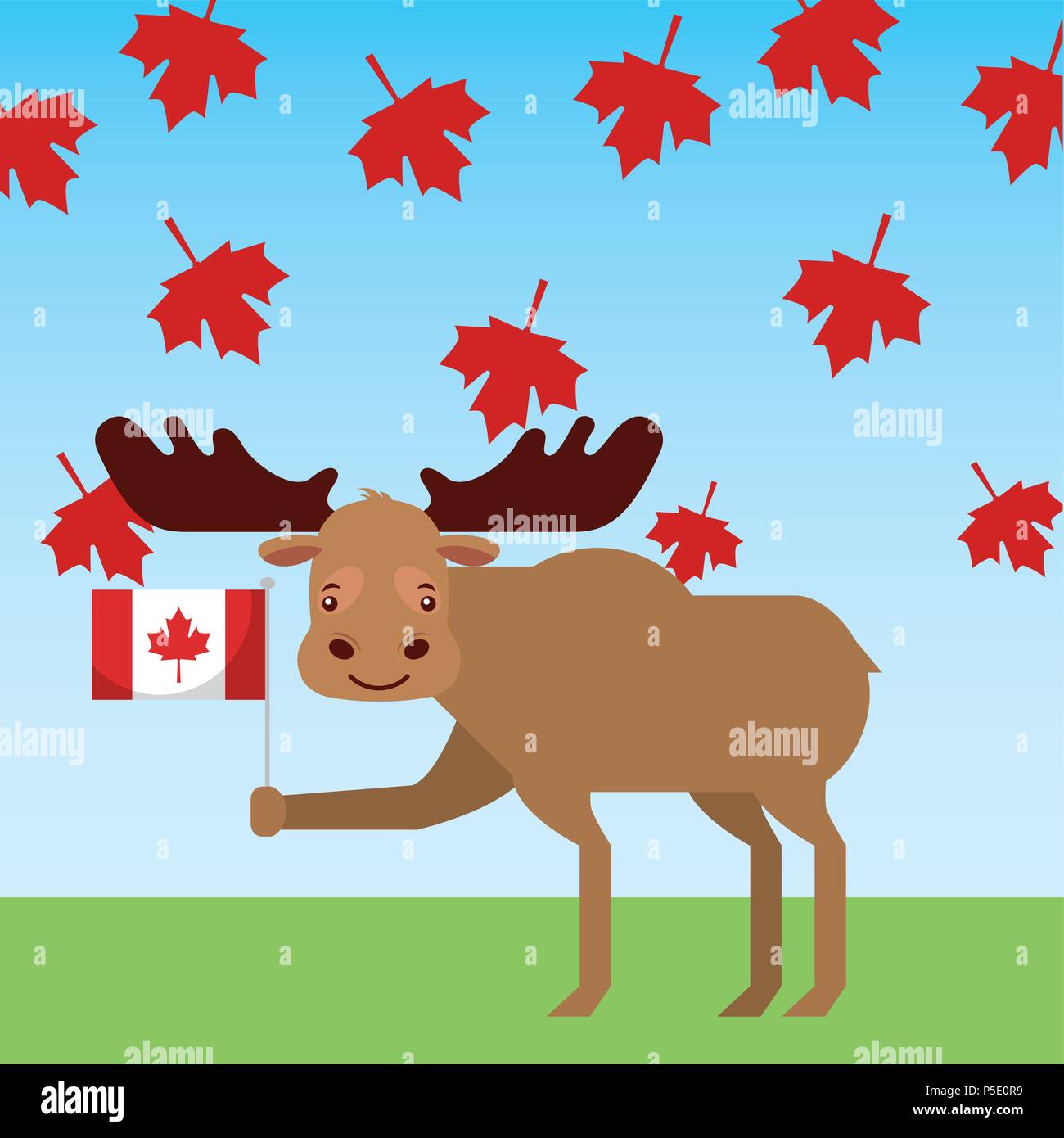 Happy canada day moose hi-res stock photography and images - Alamy