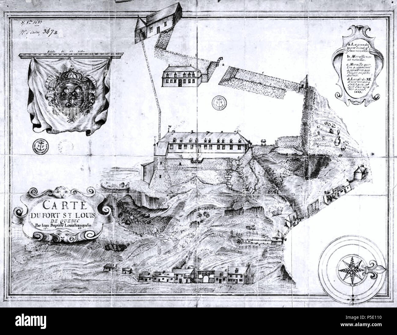 N/A. Français : Carte du fort Saint-Louis de Québec . 25 October 1683 ...