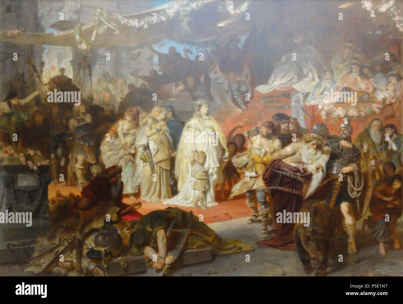 Thusnelda and the triumphal procession of germanicus hi-res stock ...
