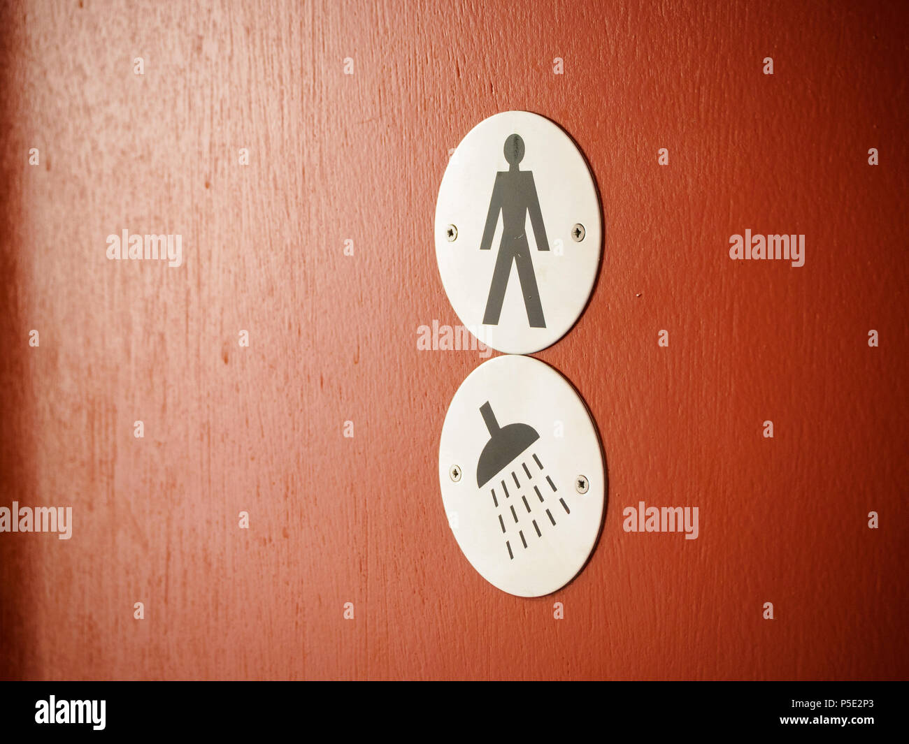 Man / Male Toilet sign and Shower room sign Stock Photo - Alamy