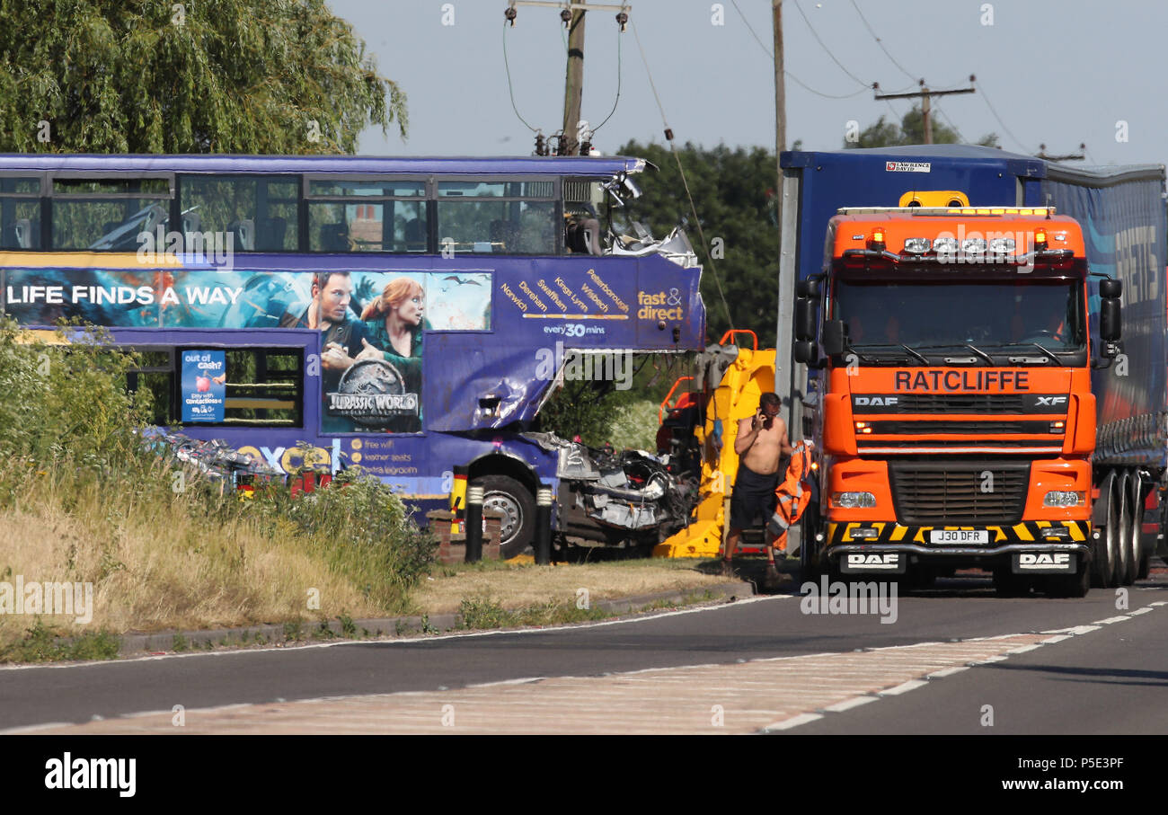 Lorry on a47 thorney toll hi-res stock photography and images - Alamy
