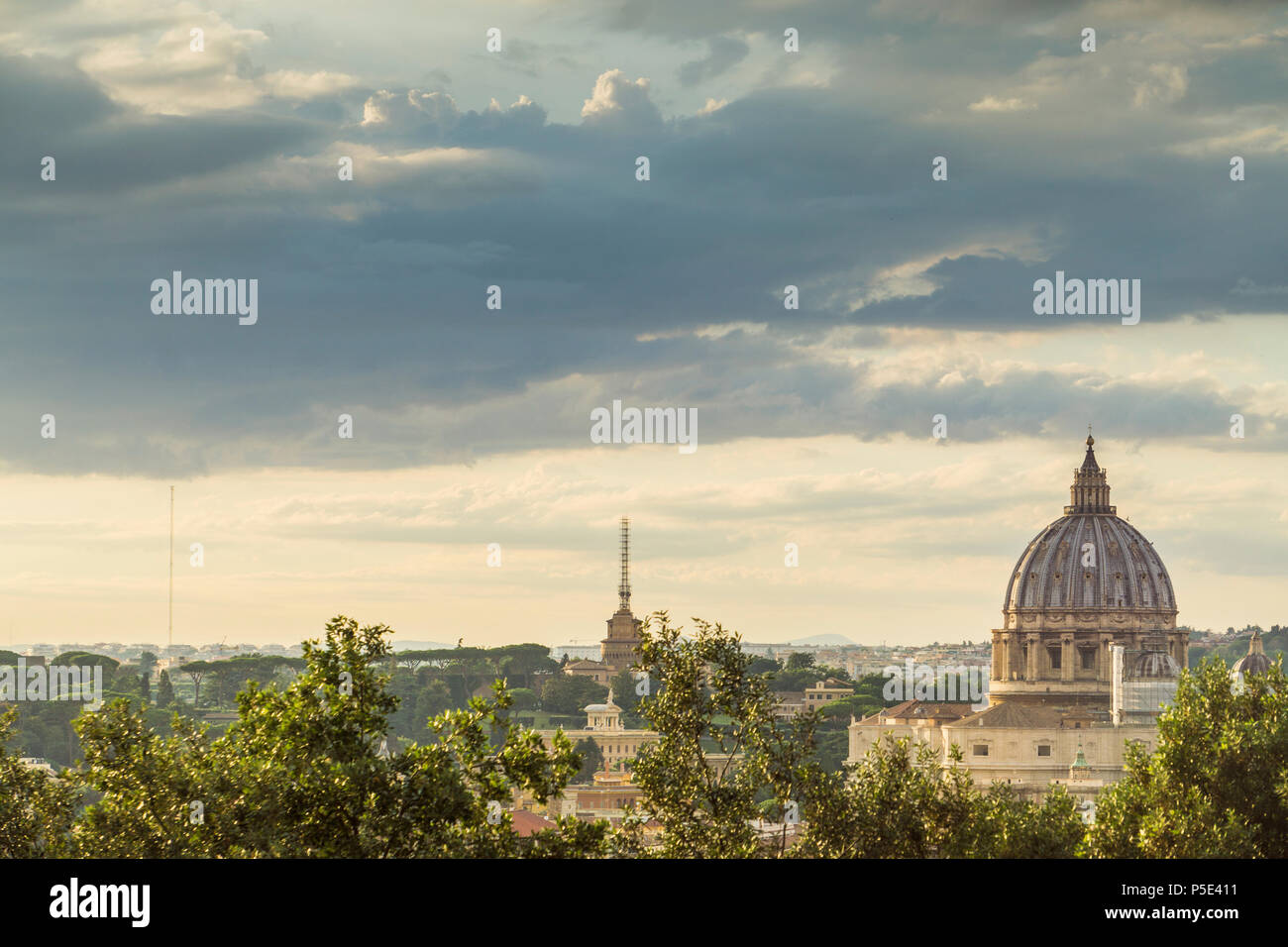 View of St Peter's basilica dome in Rome, Italy Stock Photo - Alamy