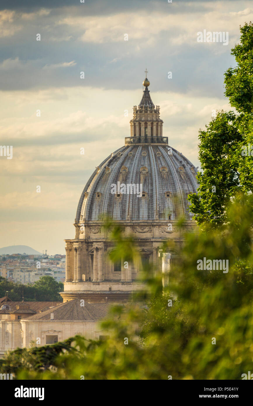 View of St Peter's basilica dome in Rome, Italy Stock Photo - Alamy