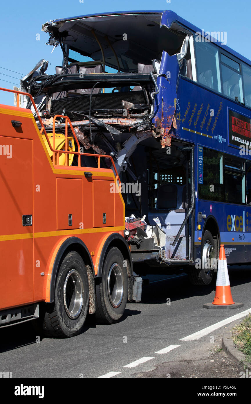Lorry on a47 thorney toll hi-res stock photography and images - Alamy