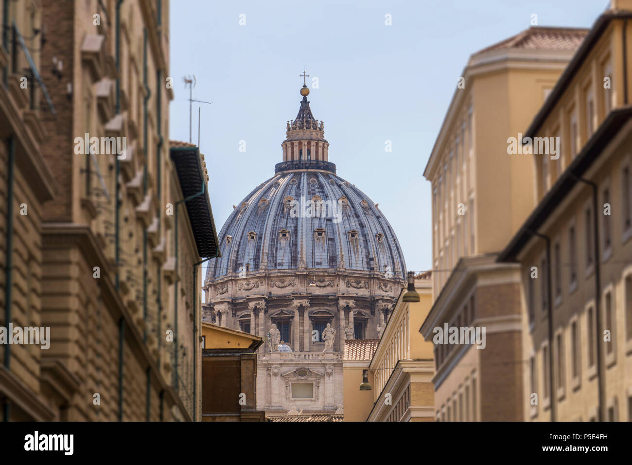 View of St Peter's basilica dome in Rome, Italy Stock Photo - Alamy