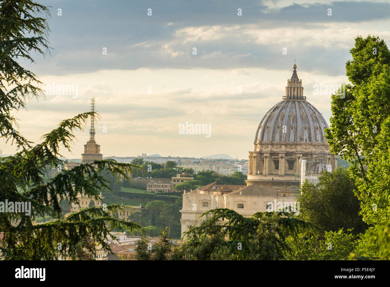 View of St Peter's basilica dome in Rome, Italy Stock Photo - Alamy