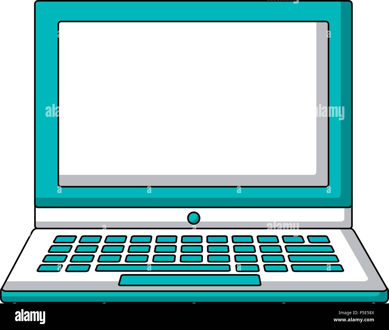laptop keyboard wireless digital technology vector illustration Stock ...