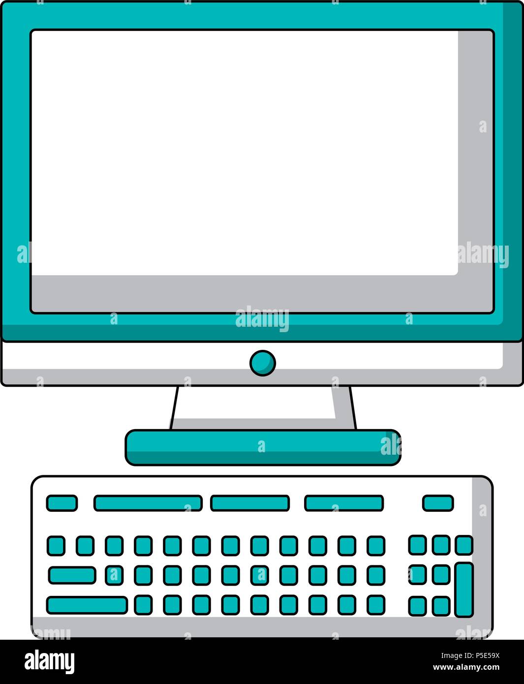 computer keyboard technology devices gadget vector illustration Stock ...