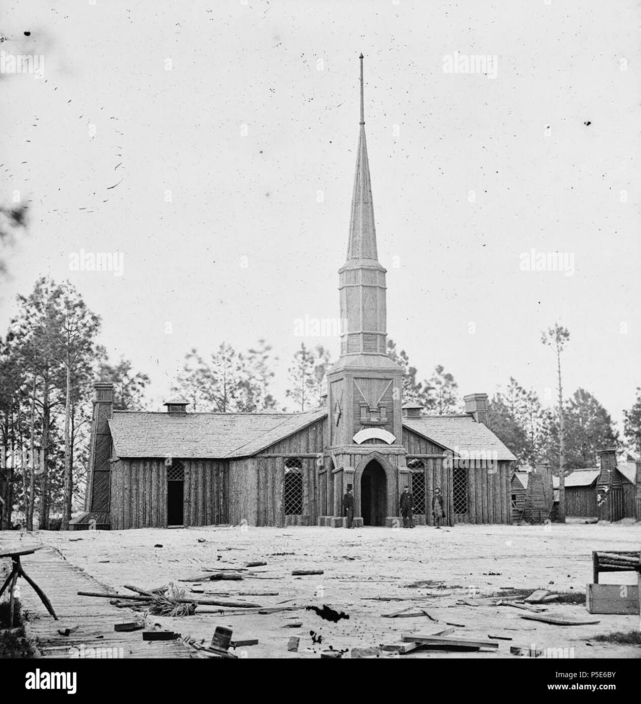 English: Petersburg, Virginia. Church built by 50th New York Engineers ...