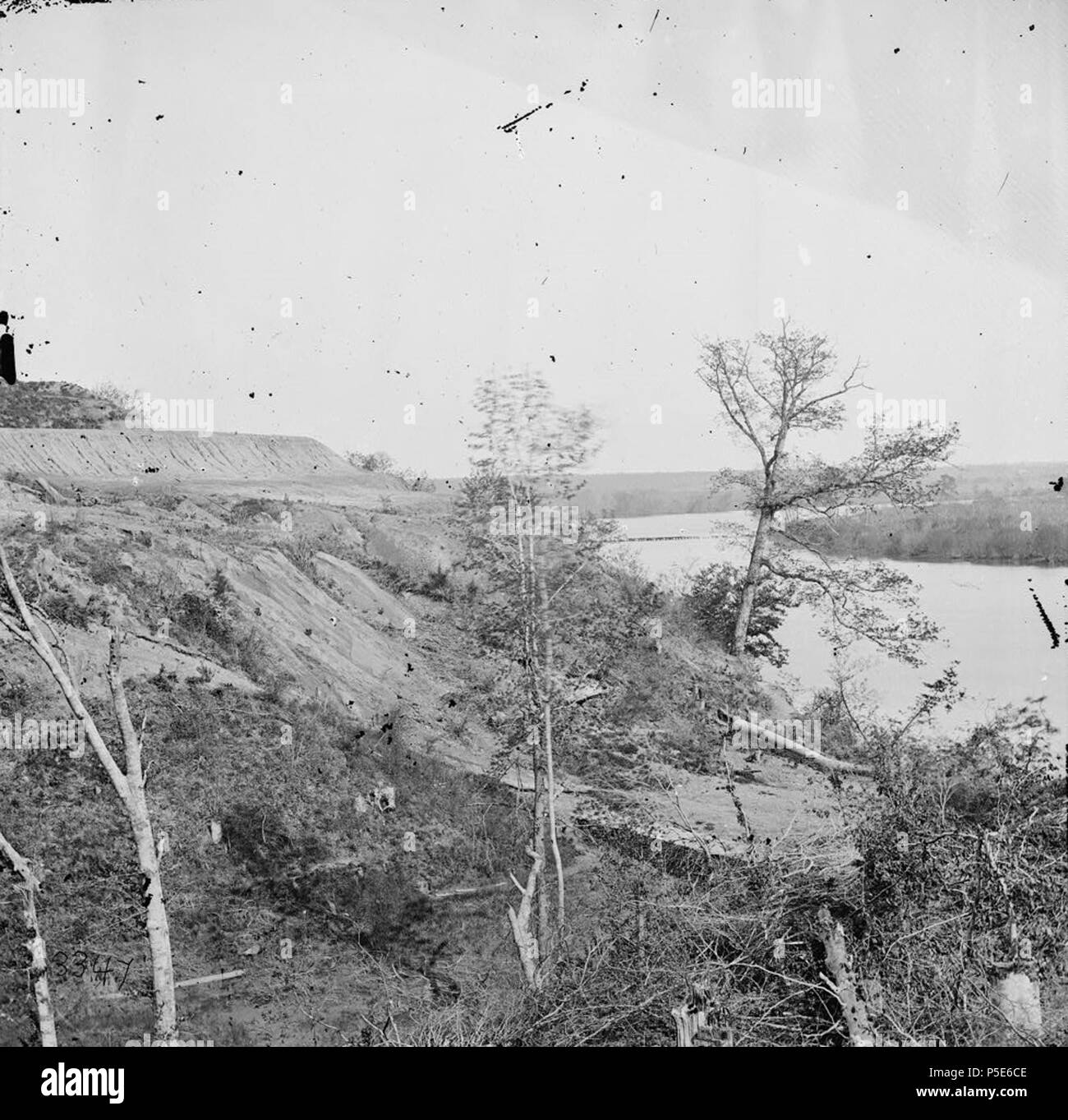 English: Drewry's Bluff, Virginia. Exterior view of Confederate Fort ...