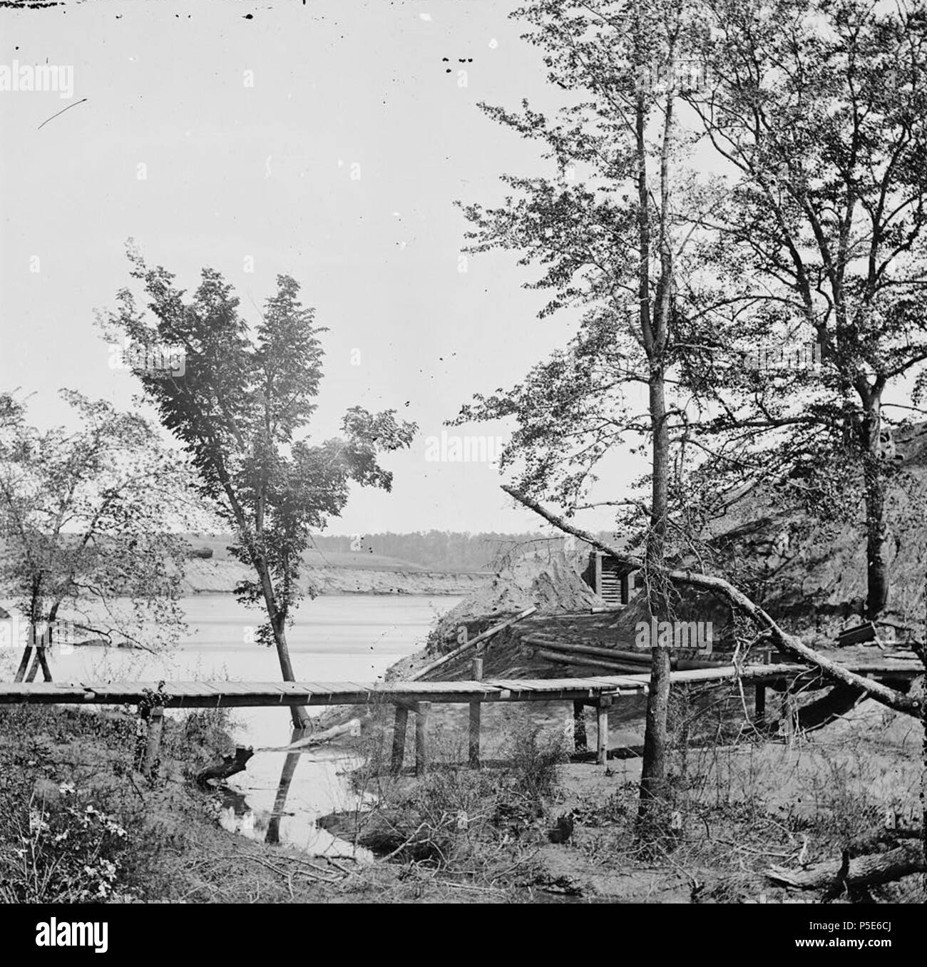 English: Drewry's Bluff, Virginia. View of Confederate Fort Darling and ...