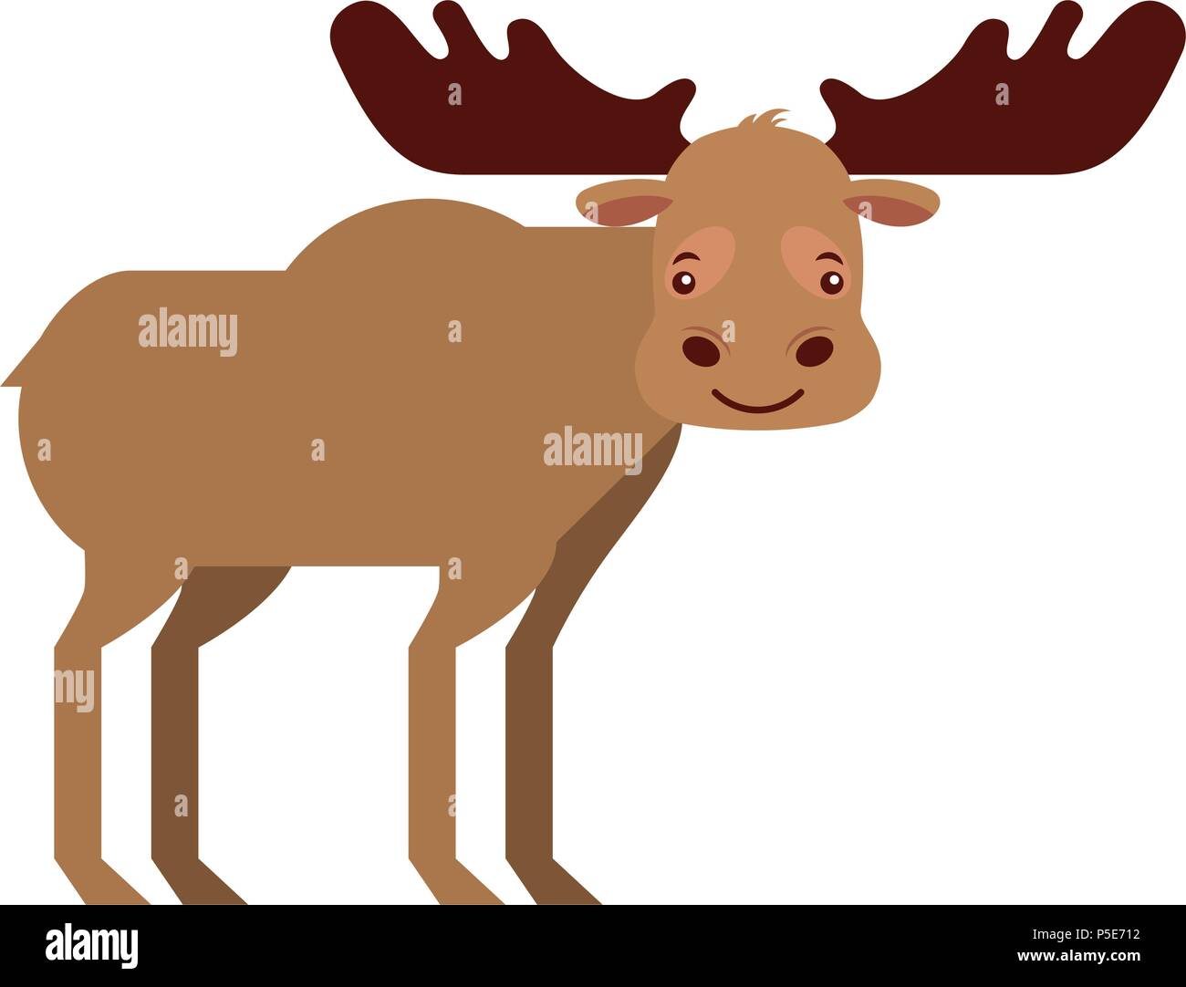 moose animal canada nature wild vector illustration Stock Vector Image ...