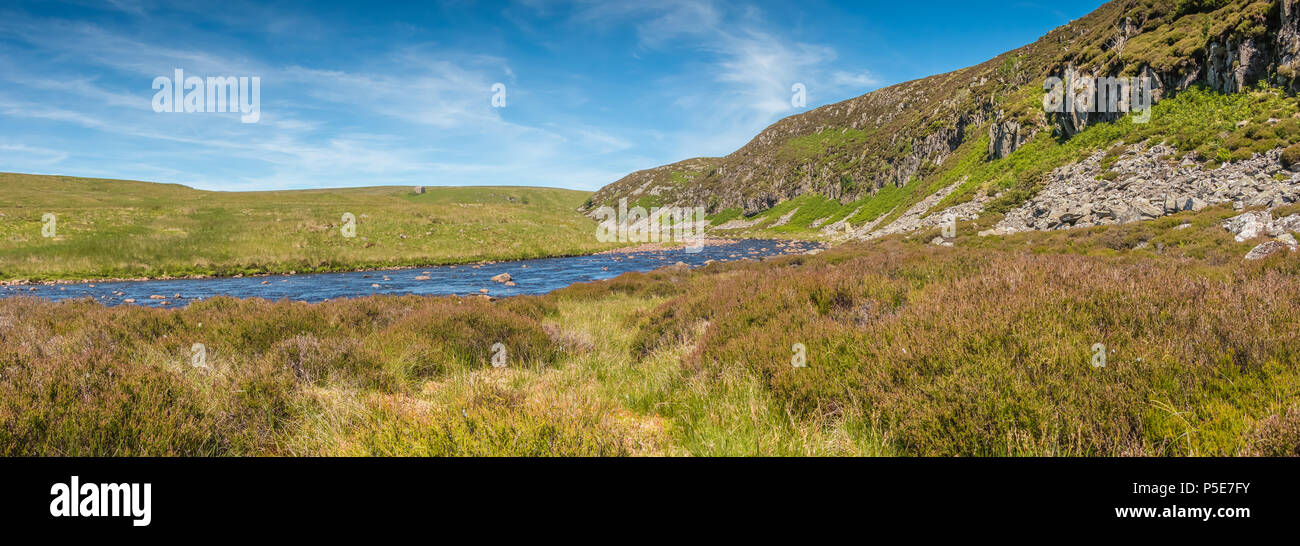 North Pennines AONB Panoramic Landscape, the Pennine Way long distance ...