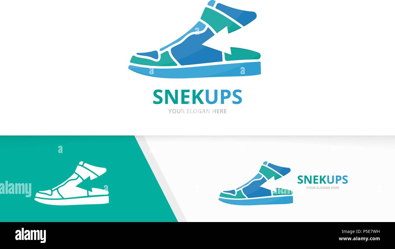 Vector sneaker and arrow up logo combination. Shoe and growth symbol or ...