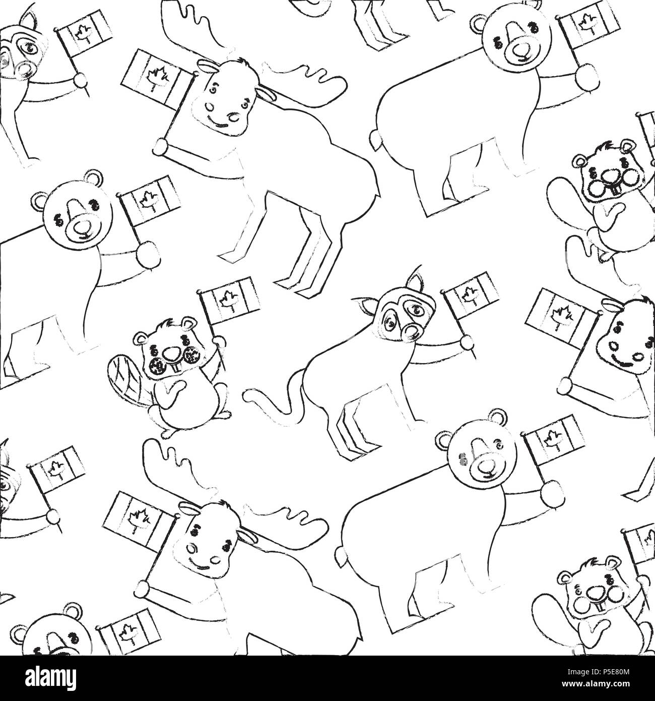 Happy cartoon moose sign hi-res stock photography and images - Alamy