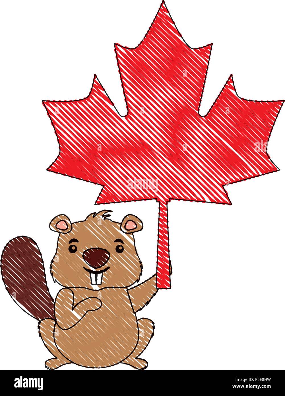Forest animals canada icon cartoon hi-res stock photography and images ...