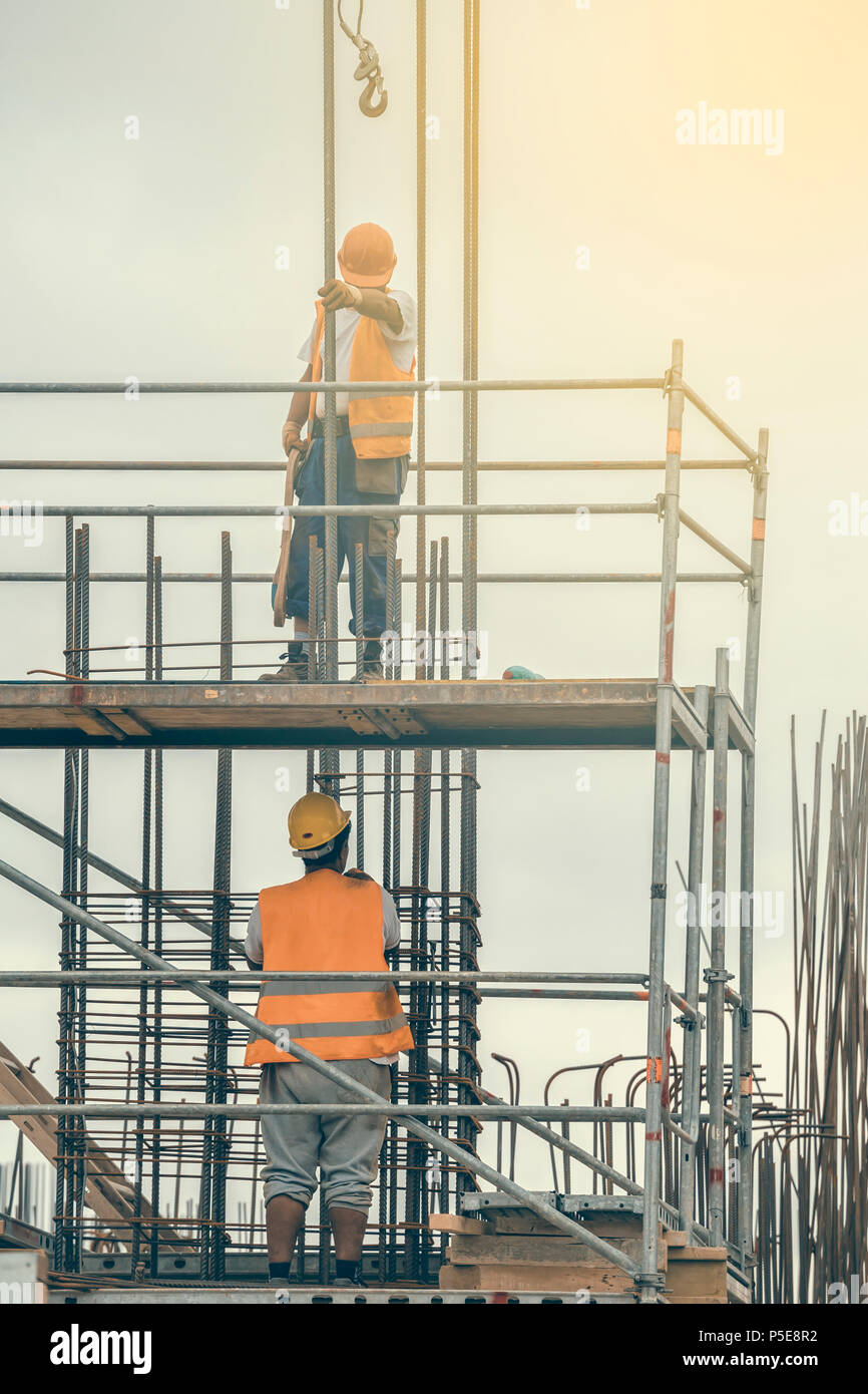 Construction workers iron rods construction hi-res stock photography ...