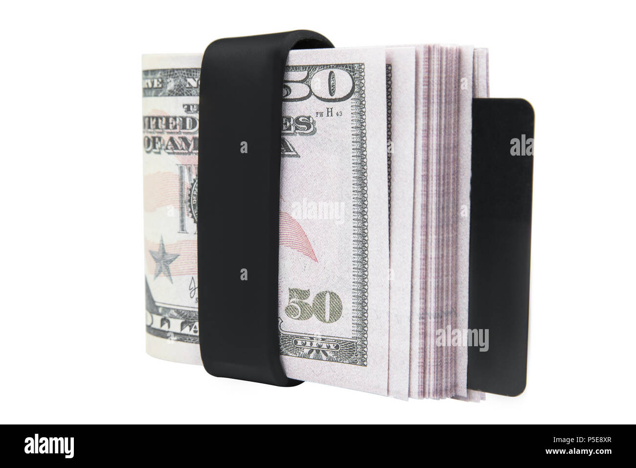 many 100 dollars notes isolated on white background Stock Photo - Alamy