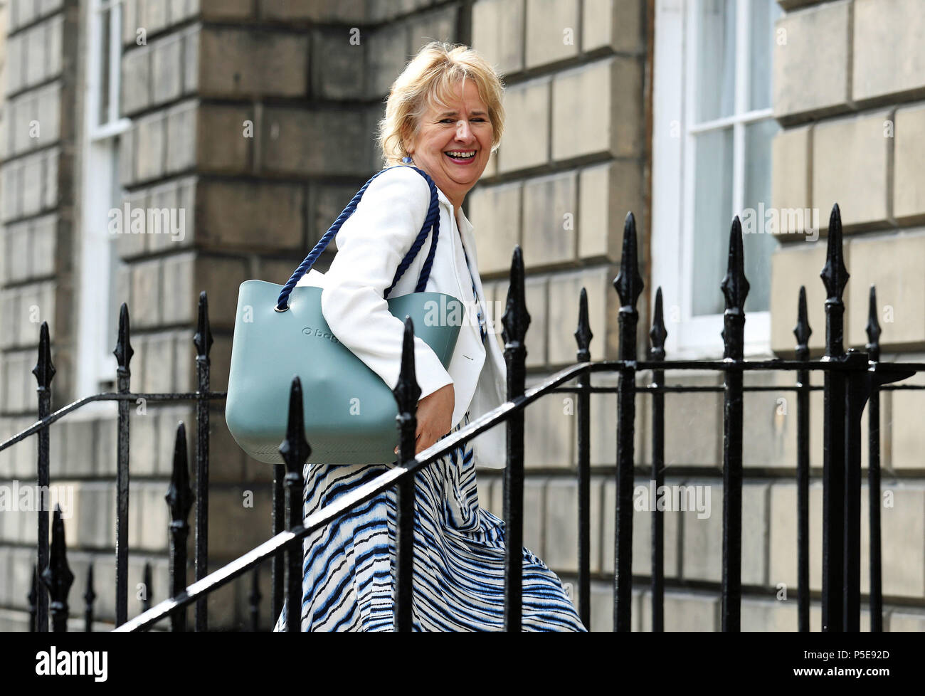 Roseanna cunningham arrives for photocall at bute house in edinburgh hi ...