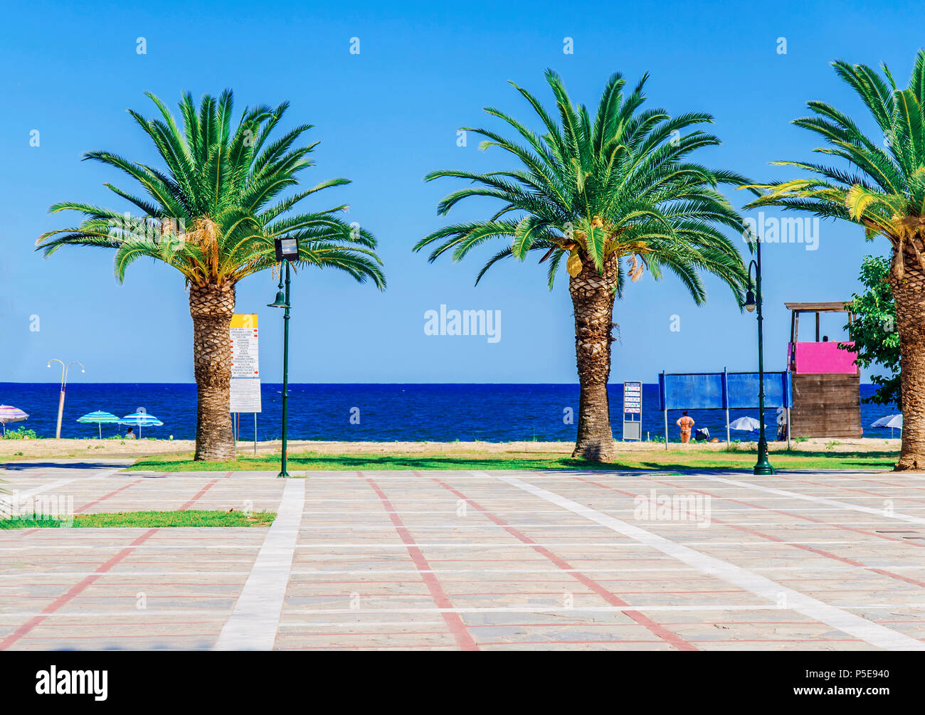Beach promenade close background Stock Photo - Alamy