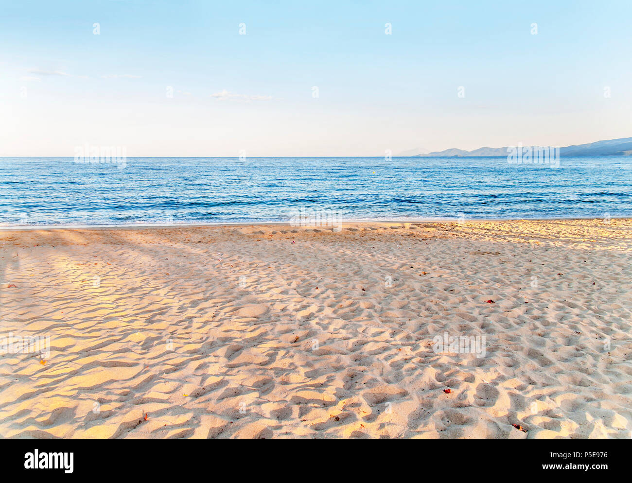 Beach sea with sky background Stock Photo - Alamy