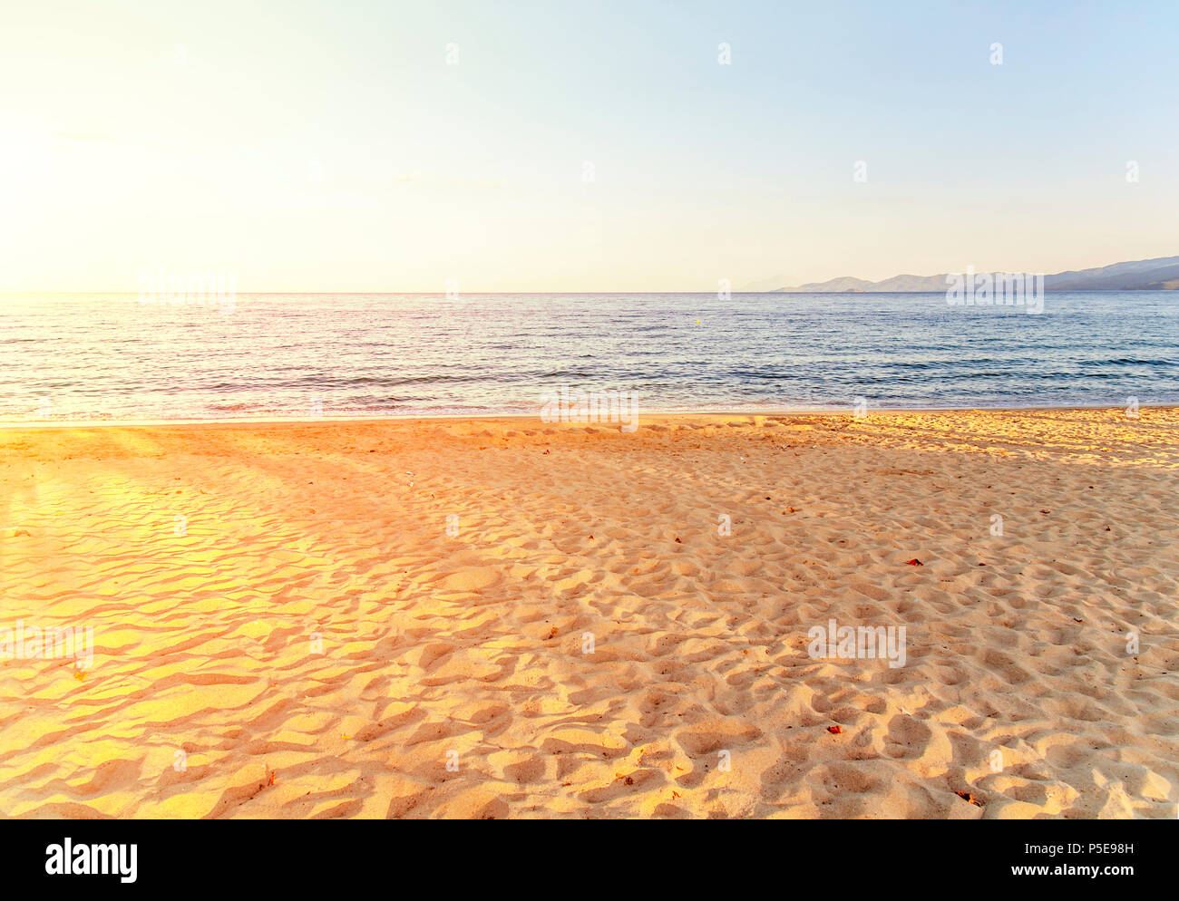 Beach sea with sky background Stock Photo - Alamy