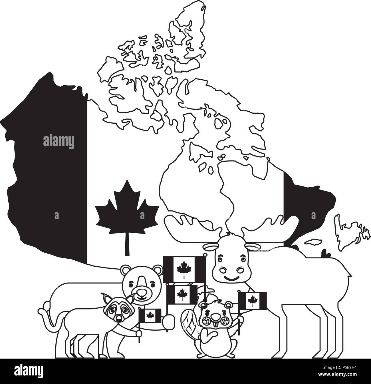 Canada Map Coloring Page