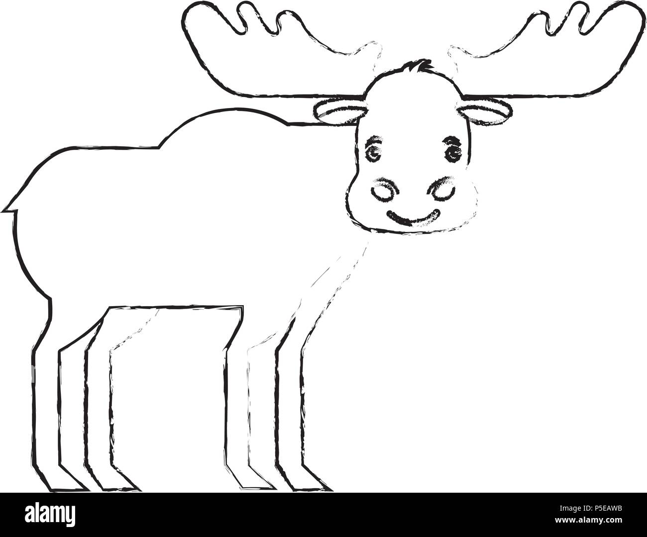 moose animal canada nature wild Stock Vector Image & Art - Alamy