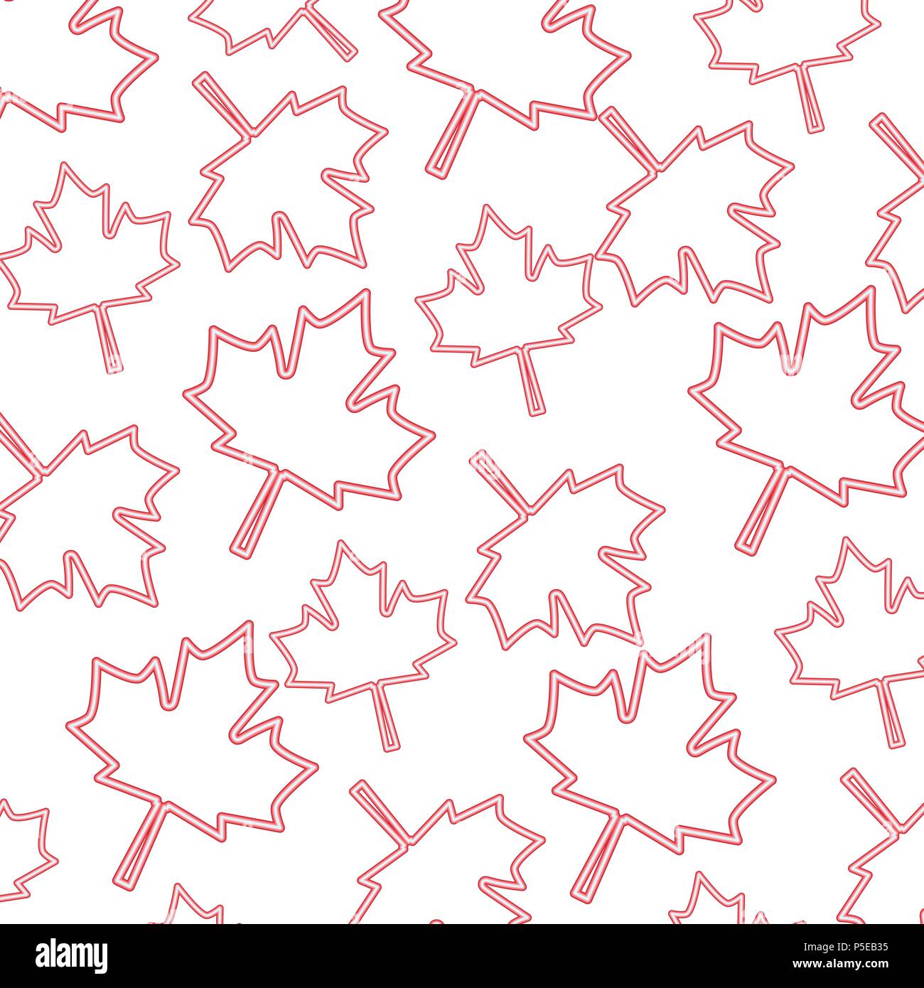 Neon maple leaf Stock Vector Images - Alamy