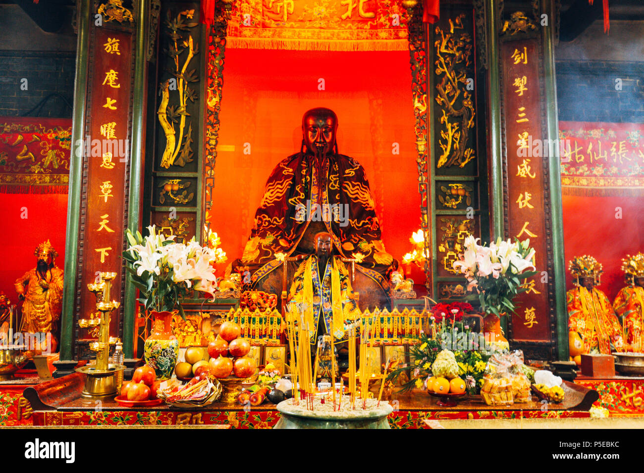 HONG KONG - MAY 30, 2018: Statue inside Pak Tai temple in Wan Chai Hong ...