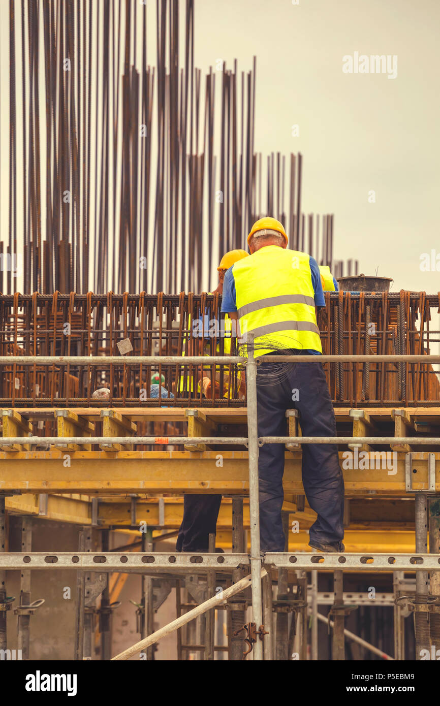 Construction slab concrete steel rods hi-res stock photography and ...