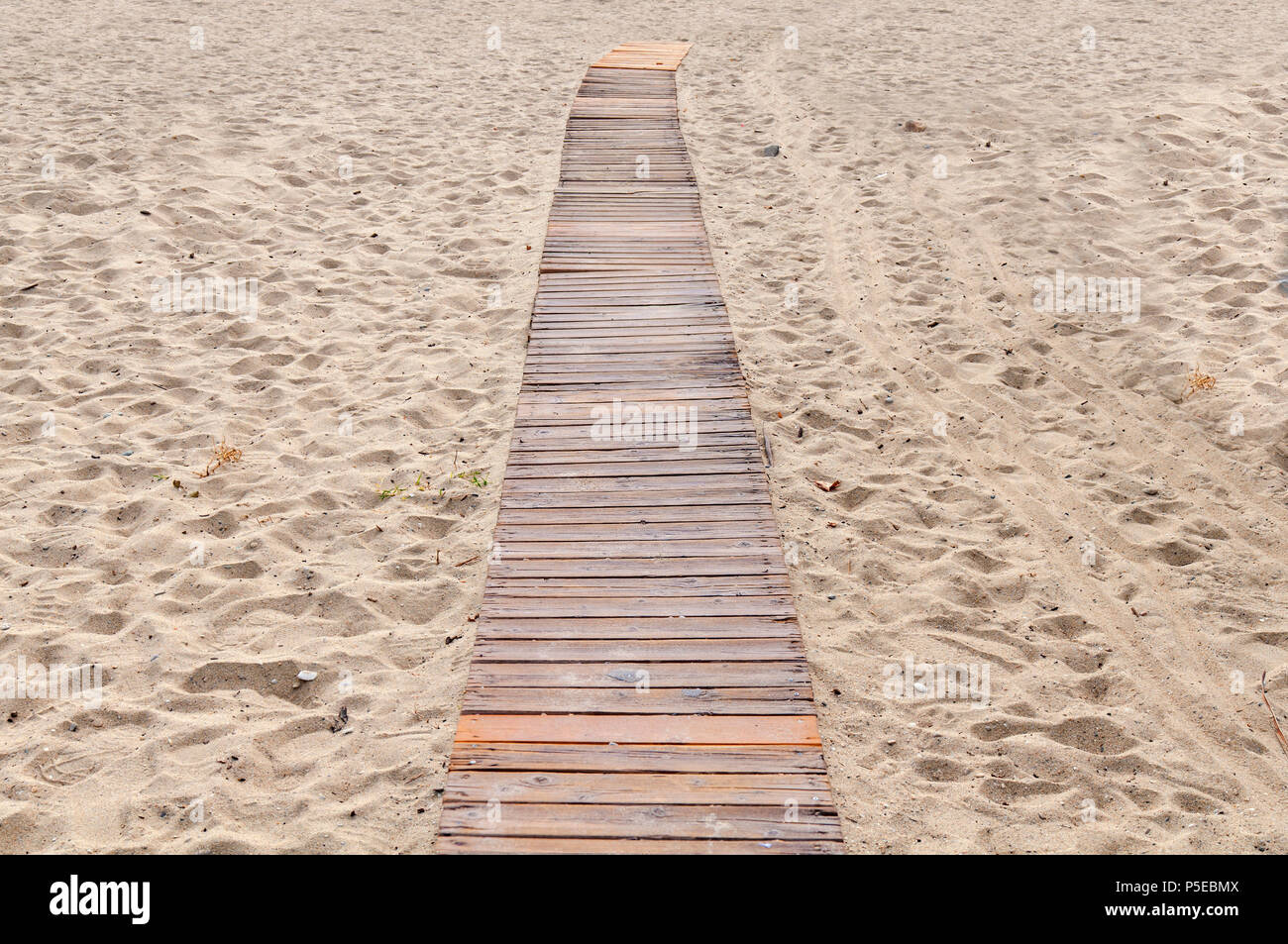 Beach wooden path and sea background Stock Photo - Alamy