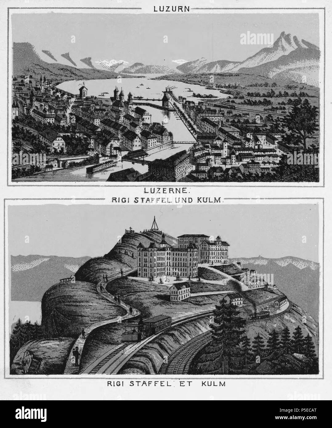 N/A. 'Souvenir du lac des IV. cantons', Luzerne, Rigi Staffel et Kulm ...