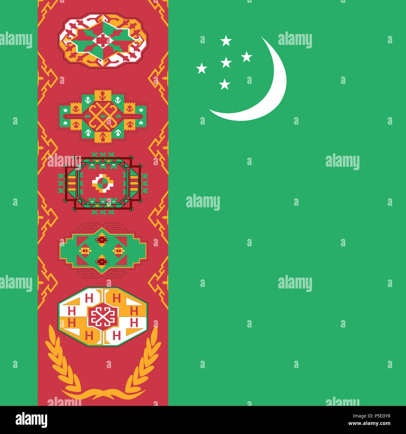 Turkmenistan emblem hi-res stock photography and images - Alamy