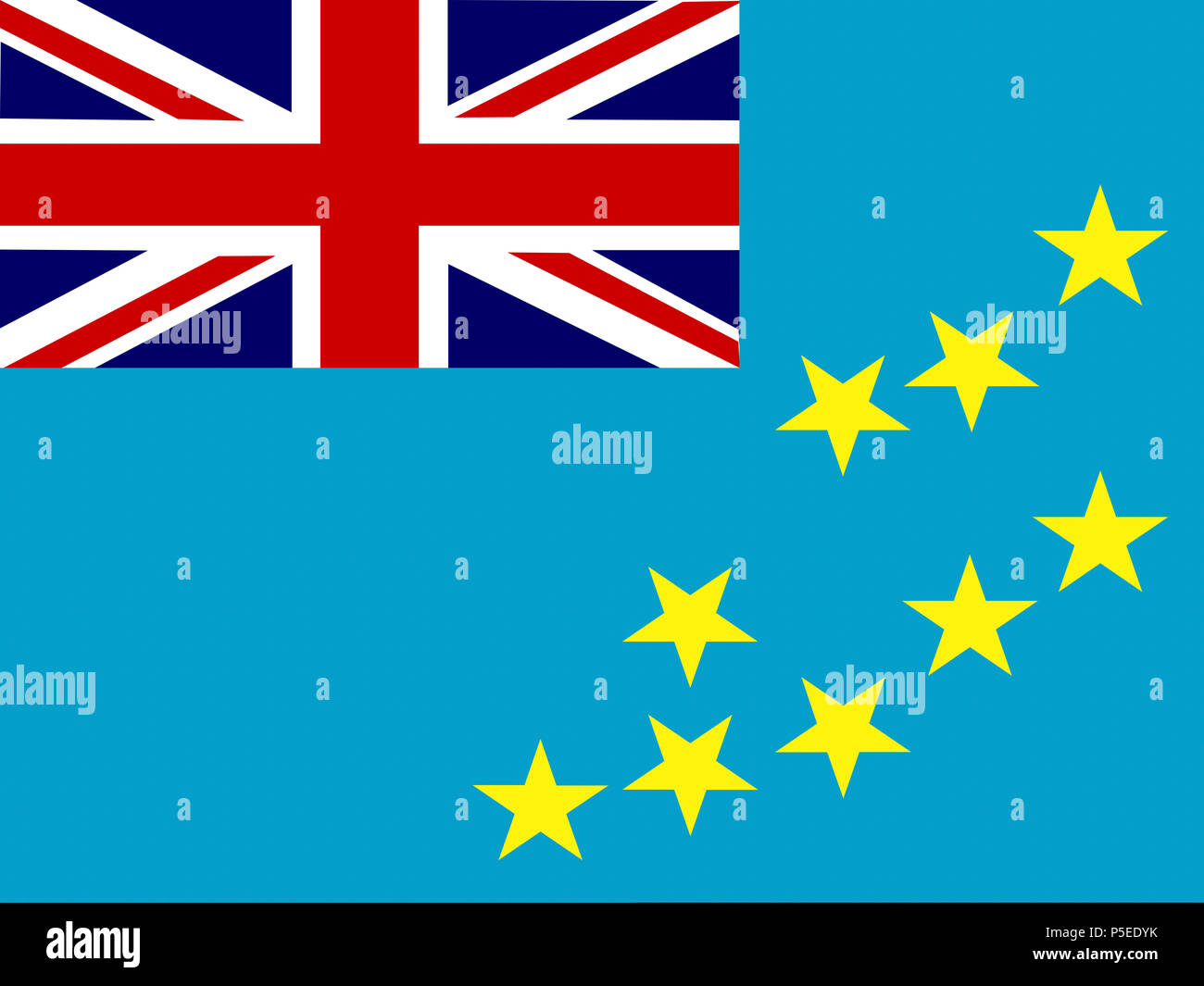 Official national flag of Tuvalu Stock Photo - Alamy