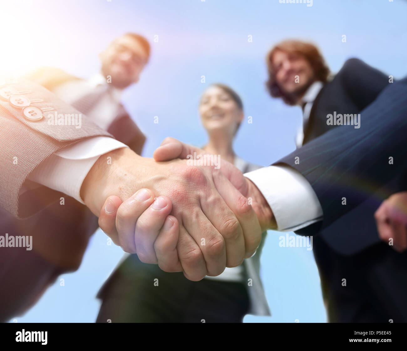 business handshake.the concept of partnership Stock Photo - Alamy