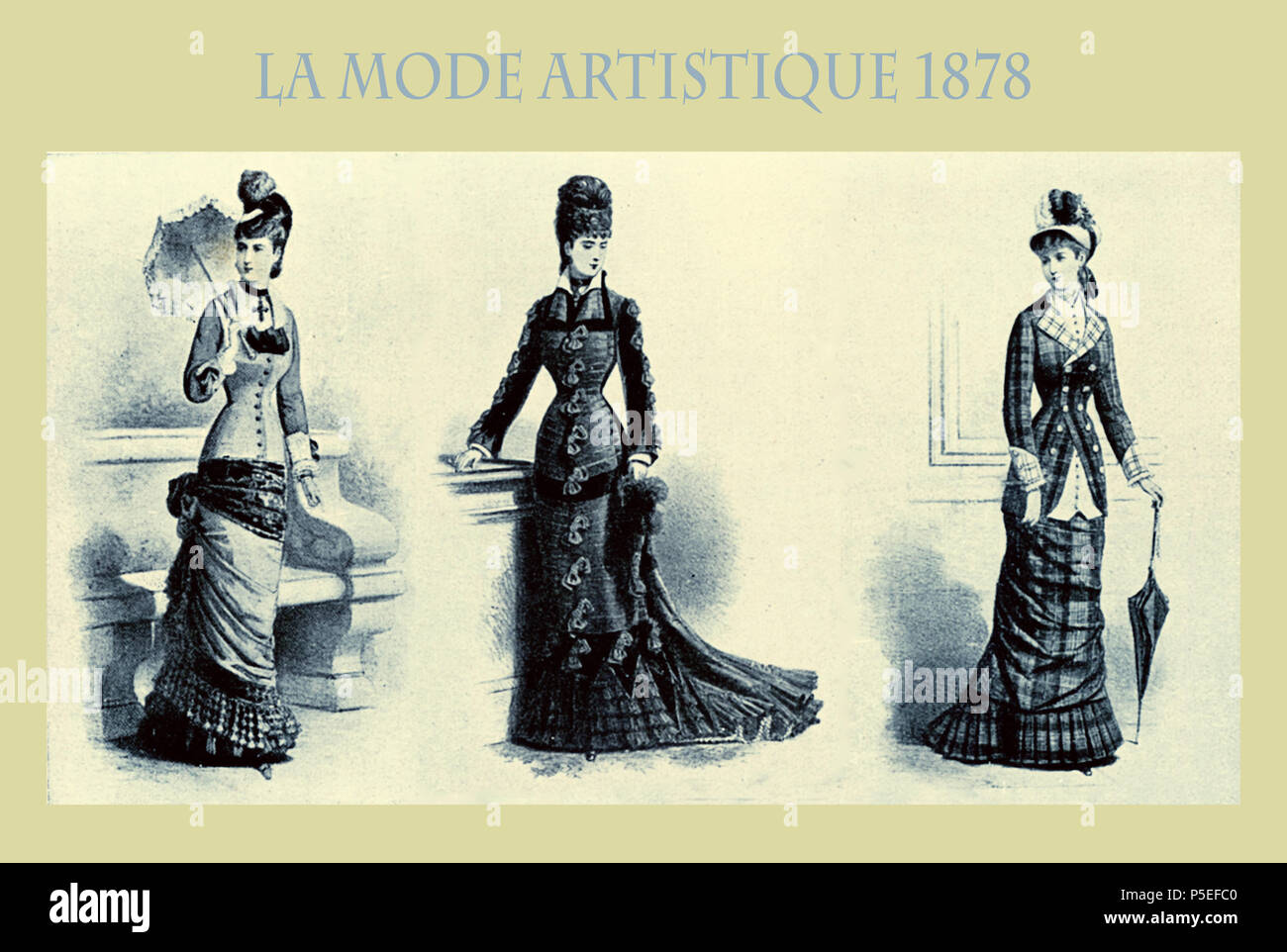 fashion end '800, French magazine La mode artistique 1878 presents ...