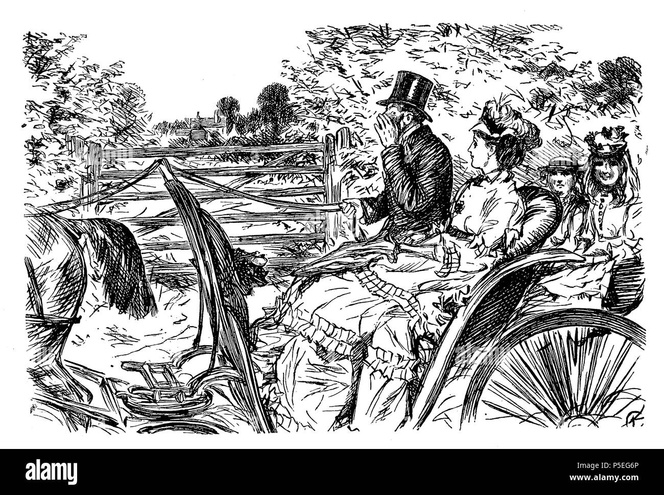 The considerate coachman, caricature and humor by Charles Keene (1823 ...