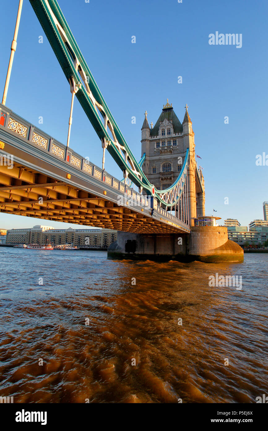 Tower Bridge London, photographed very early morning soon after sunrise ...