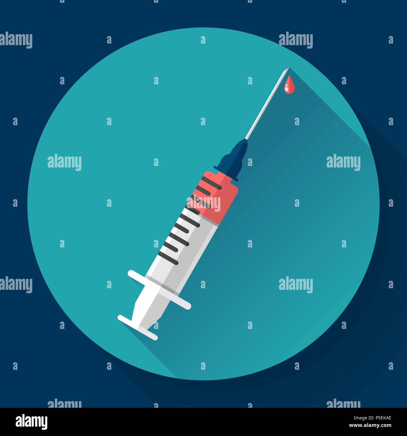 Medical syringe vector flat style icon Stock Vector Image & Art - Alamy