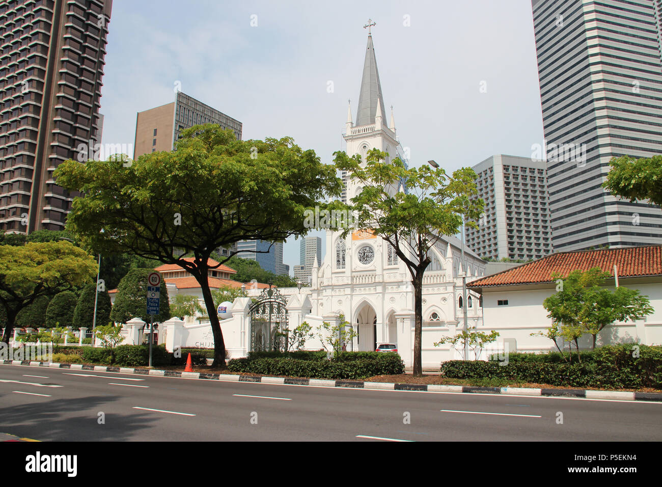 Church (CHIJMES) on Victoria Street in Singapore Stock Photo - Alamy