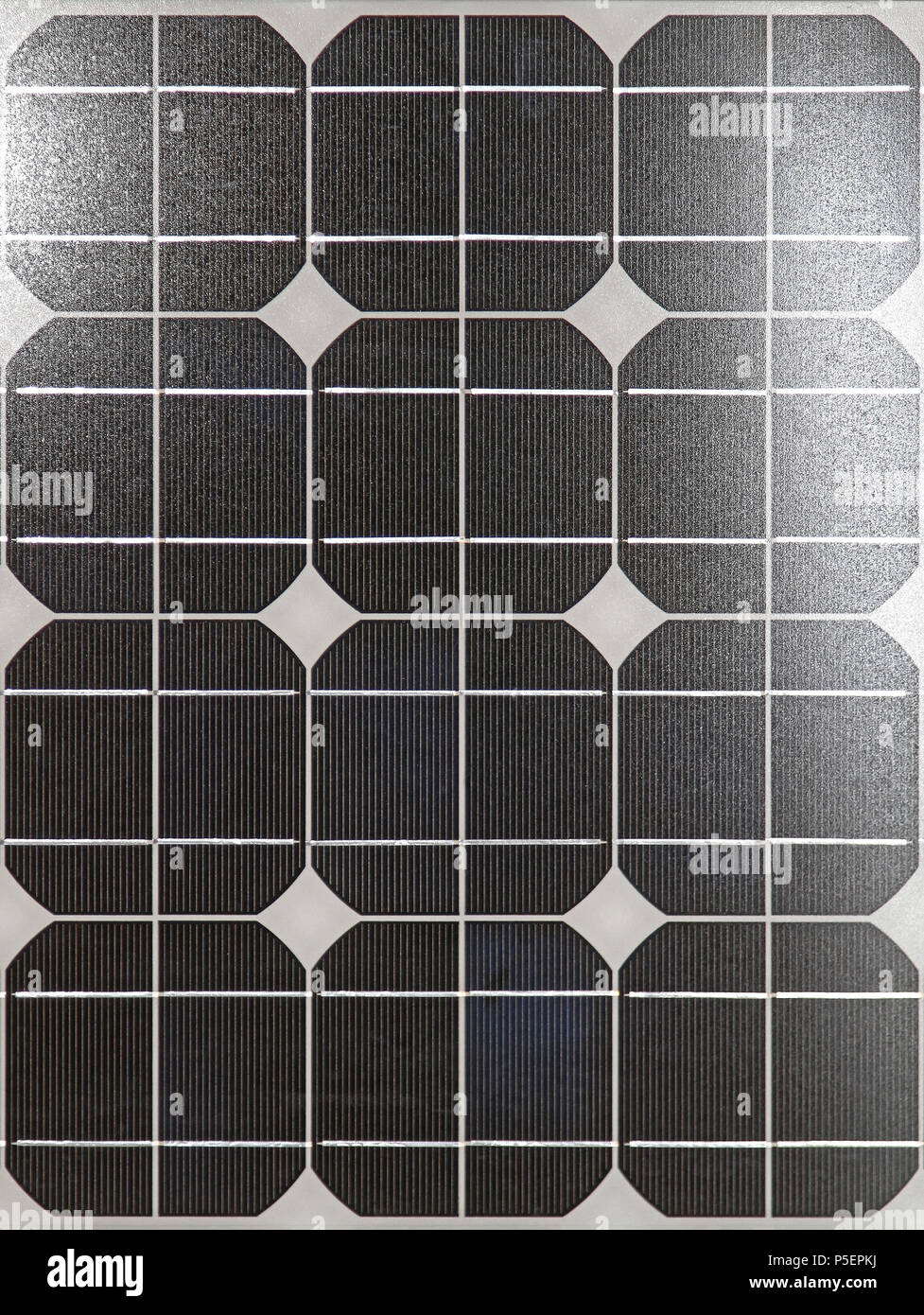 Photovoltaic Solar Panel With Sun Reflection Stock Photo - Alamy