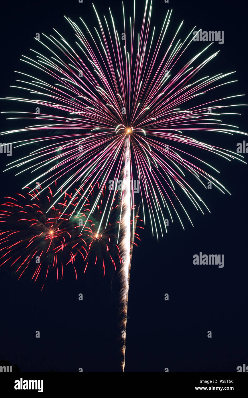 Town and fireworks hi-res stock photography and images - Alamy