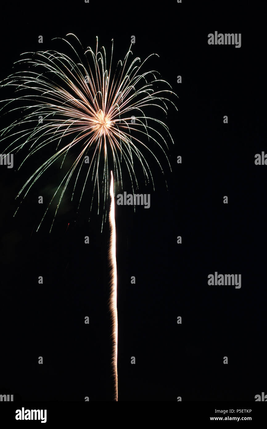 A Small Town Fireworks Display for Independence Day 4th of July Stock ...