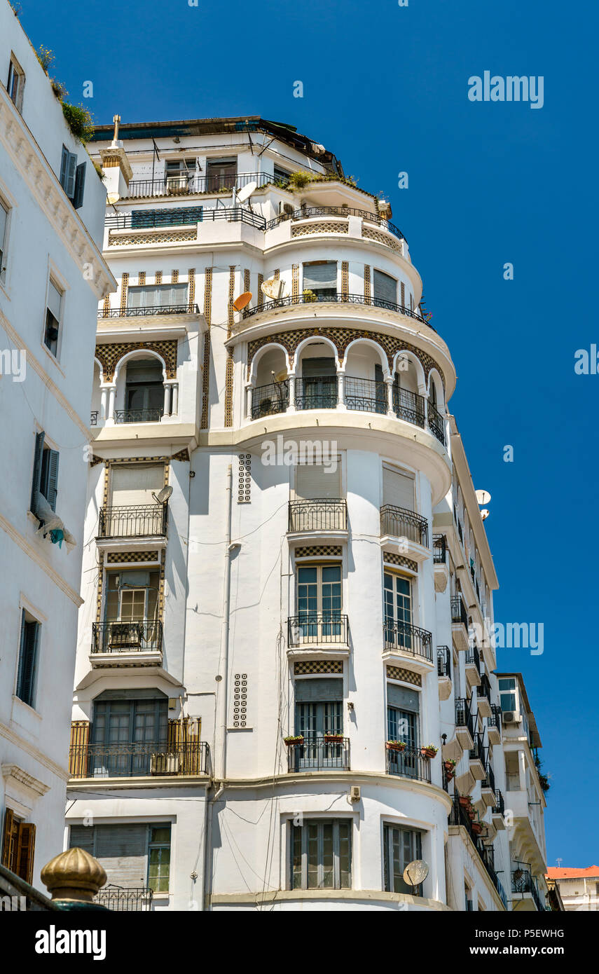 French Colonial Architecture in Algiers, the capital of Algeria Stock ...