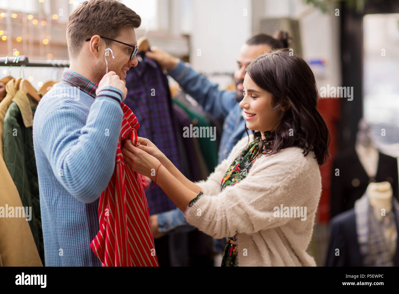 Buying vintage clothes hi-res stock photography and images - Alamy